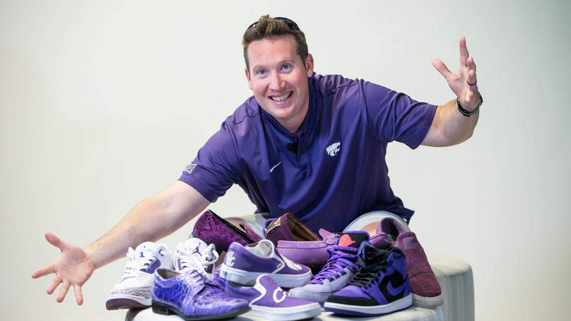 Taylor Braet impresses K-State recruits with purple shoes | Wichita Eagle
