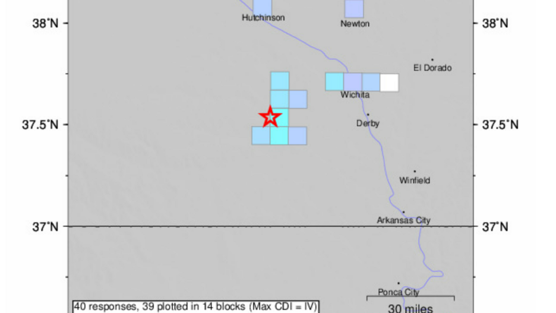 Earthquake about 30 miles SW of Wichita, KS felt in city | Wichita Eagle