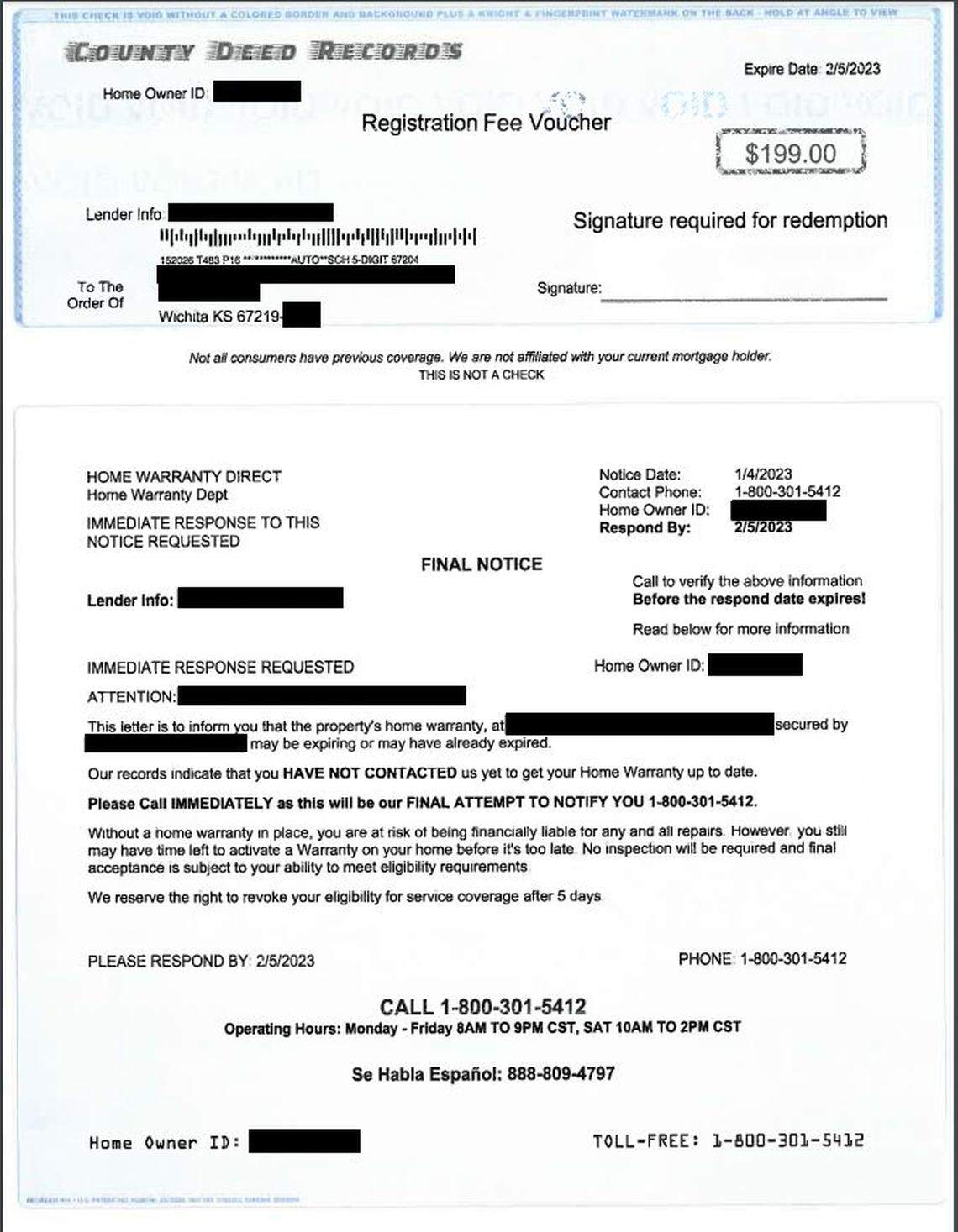 $199 ‘check’ is home warranty scam, Sedgwick County DA says | Wichita Eagle