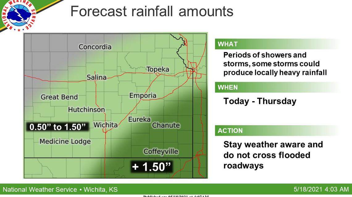 Kansas weather: NWS Wichita predicts rain, floods with storm | Wichita ...