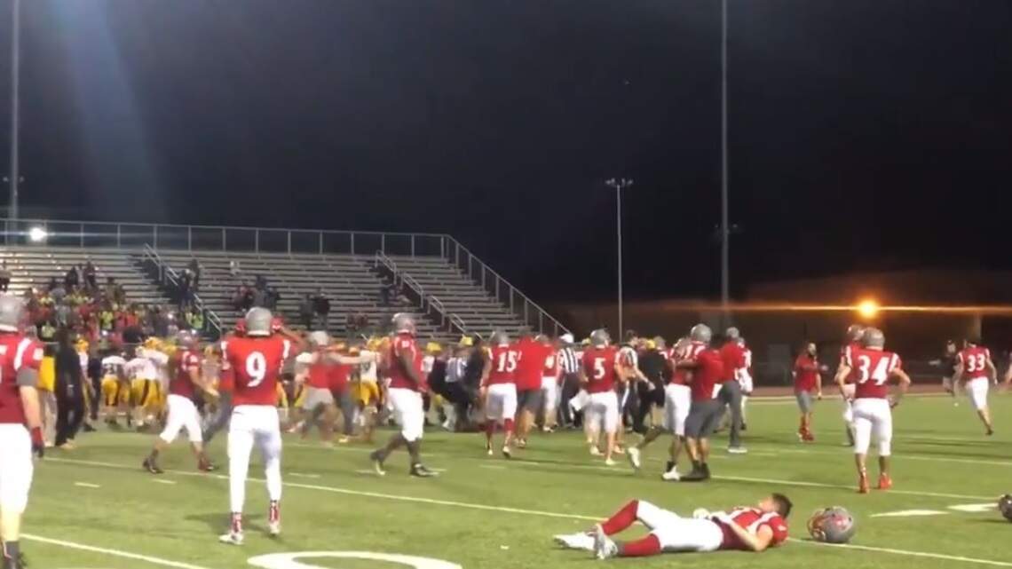 Wichita North-Southeast HS football game, benches clear | Wichita Eagle