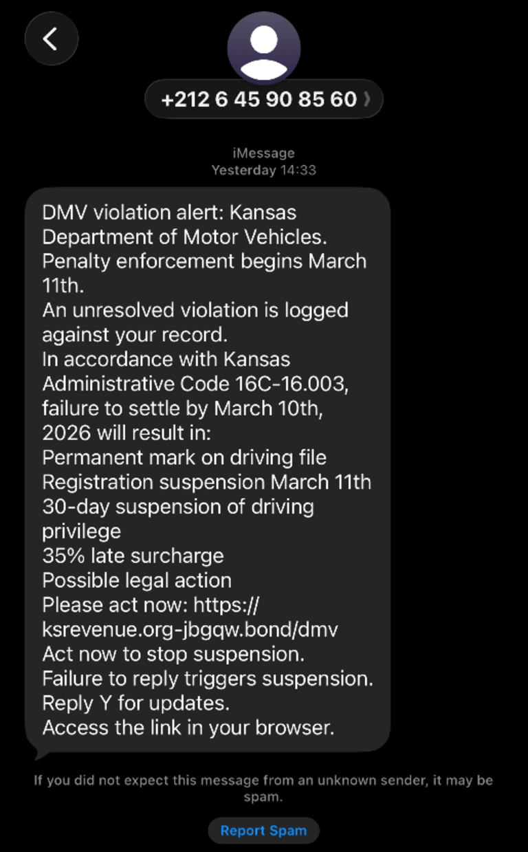 State agencies alert Kansans to DMV text-message scam | Wichita Eagle
