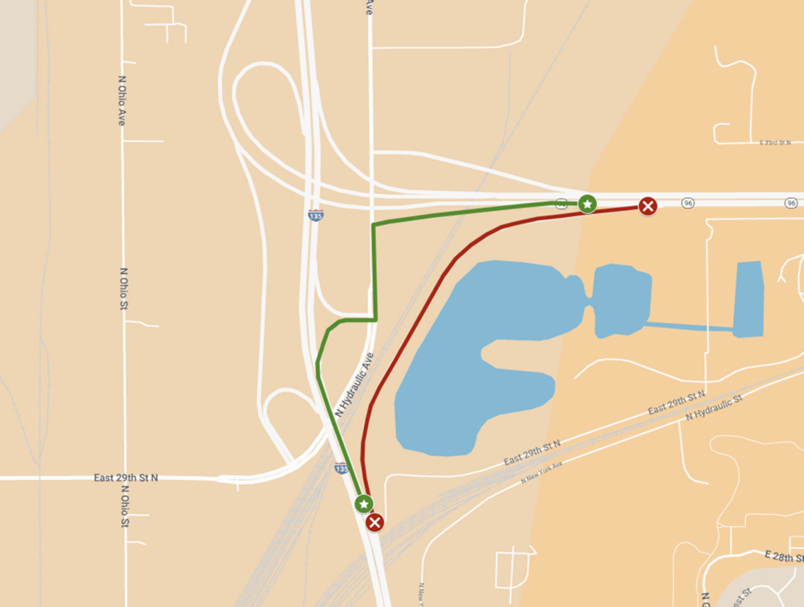 Wichita ramp connecting I-135 to K-96 to temporarily close | Wichita Eagle