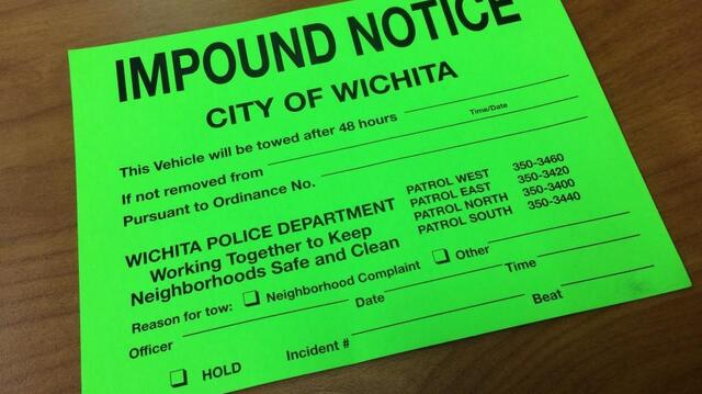Around 200 vehicles marked for tow in Wichita police enforcement effort ...